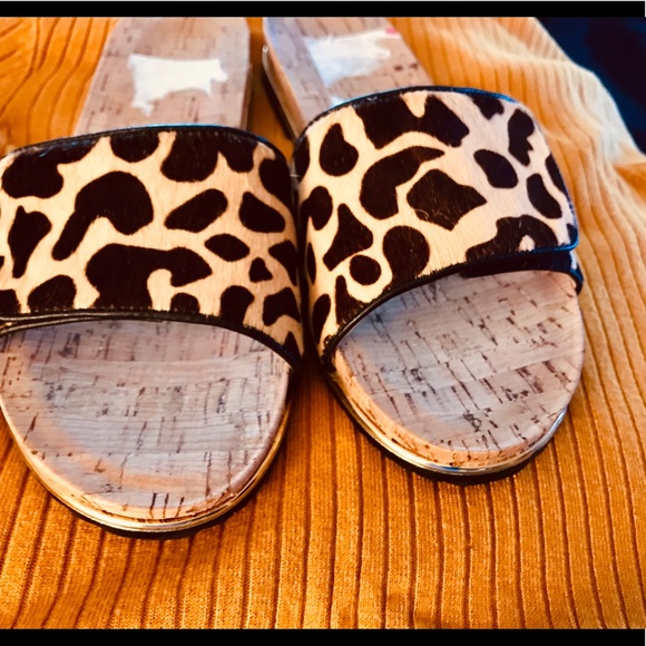 Shoes | Nwot Pretty Animal Print Slides | Poshmark